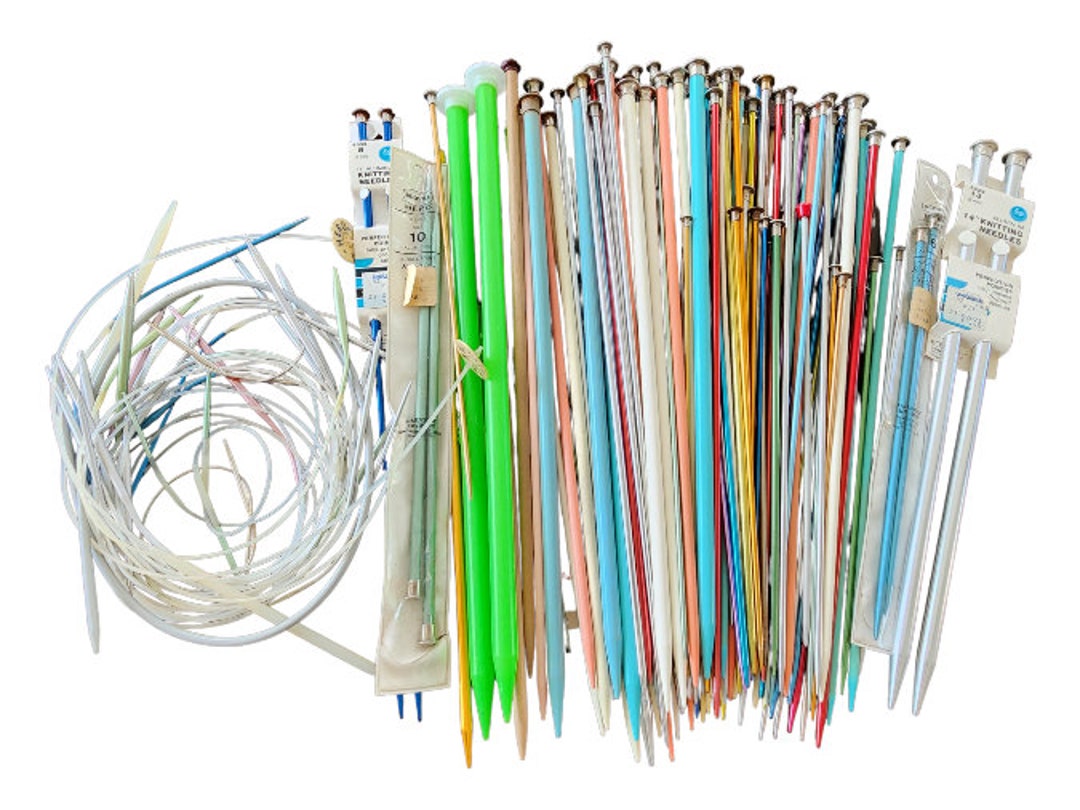 Vintage Knitting Needles, Large Bundle of Knitting Needles (59 Pair ...