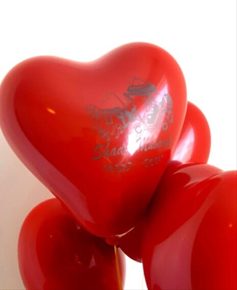 Cherry Red Shadi Mubarak Balloons, 10pc - Etsy
