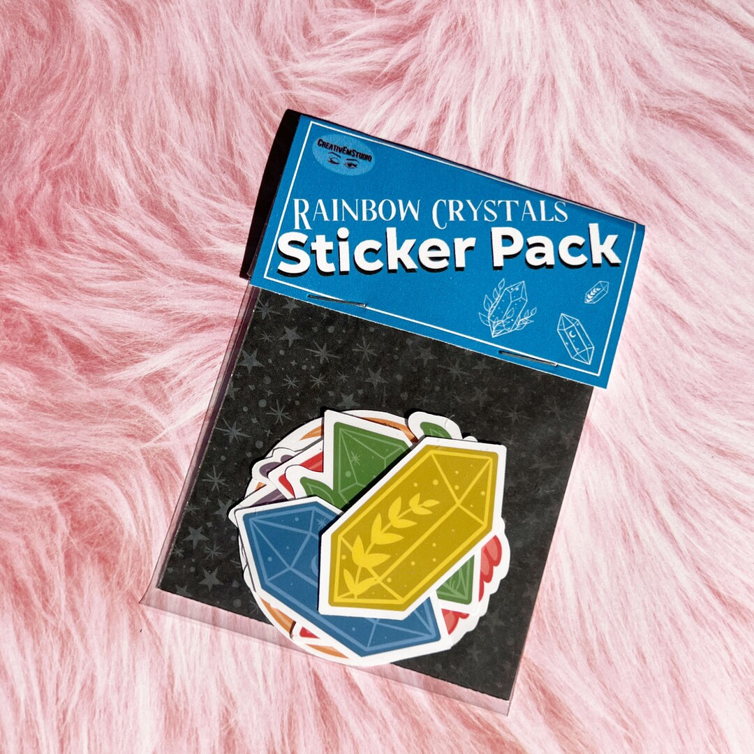 Rainbow Crystal Sticker Pack Crystal Sticker Pack Waterproof Sticker ...
