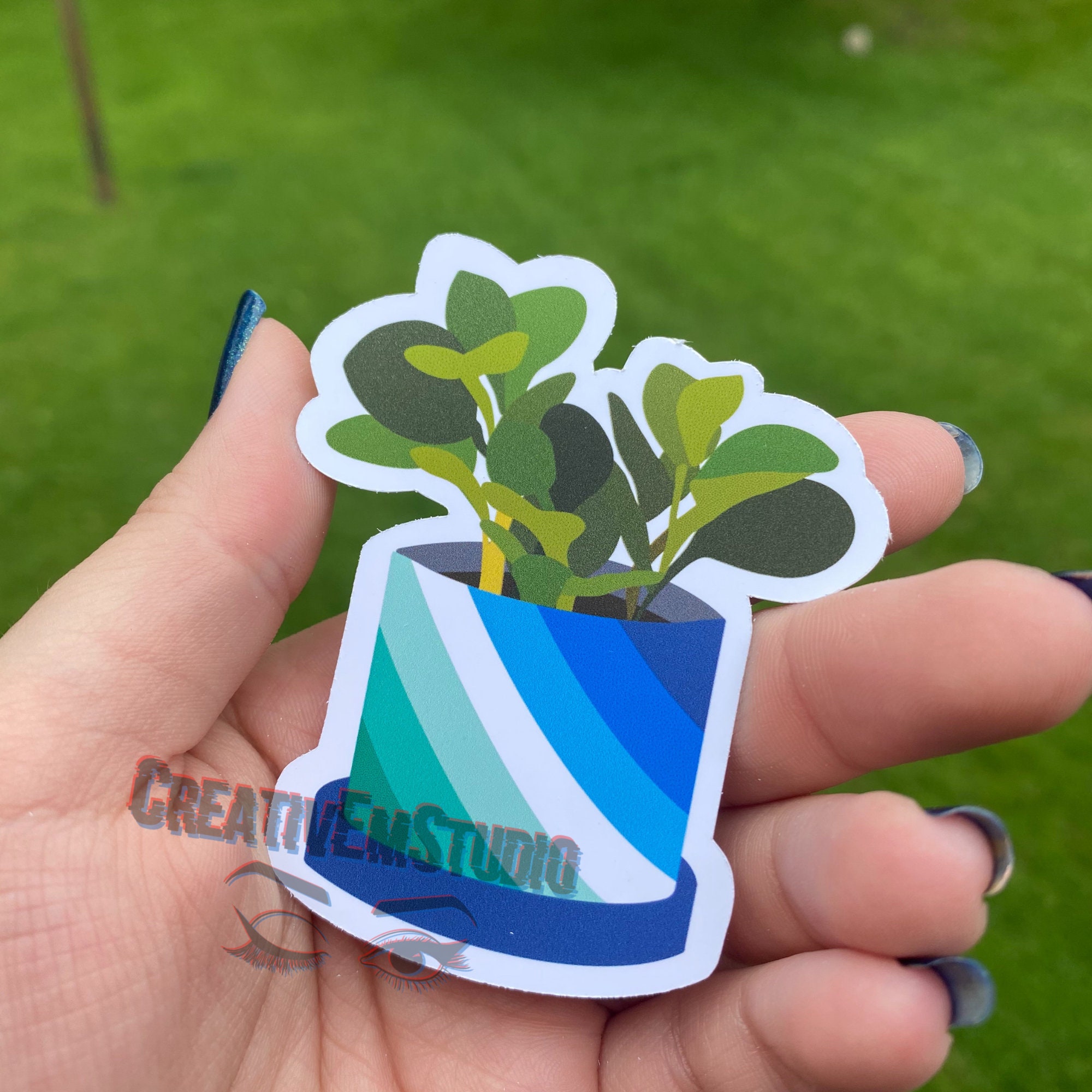 Gay men pride flag Plant Sticker LGBTQA Pride Plant Sticker | Etsy