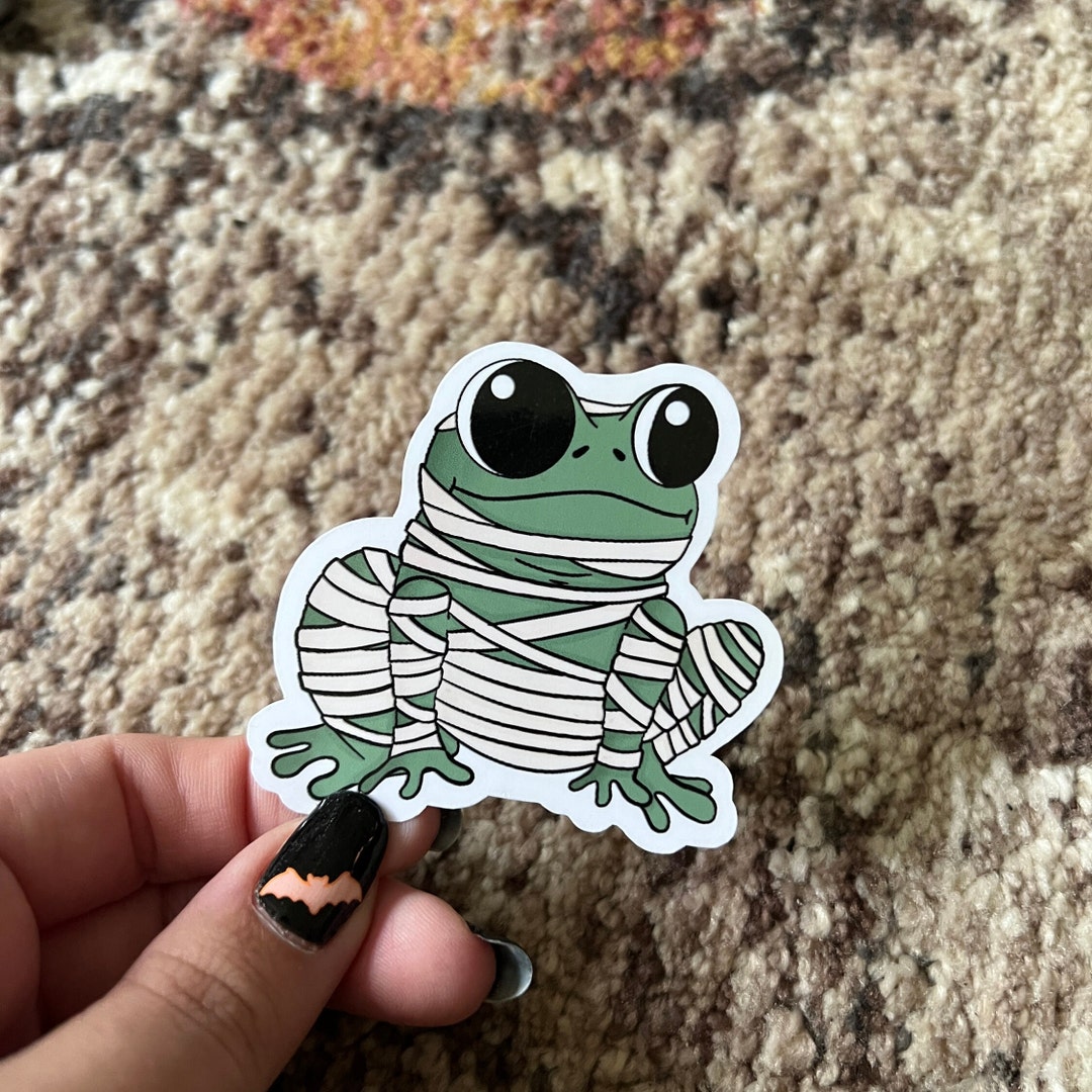 Frog Mummy Sticker Halloween Sticker Waterproof Sticker - Etsy
