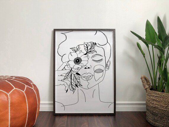 Printable Portrait Portrait Art Printable Woman Poster | Etsy