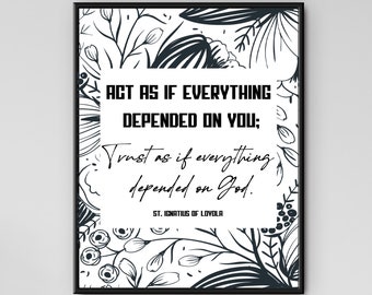 Saint Ignatius of Loyola Quote***instant Download,printable Art, 8x10 ...