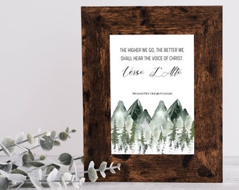 Watercolor Mountain Verso L'alto Printable Wall Art to the Heights ...