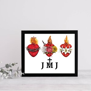 JMJ Printable, Jesus Mary and Joseph Digital Download, Catholic Wall ...