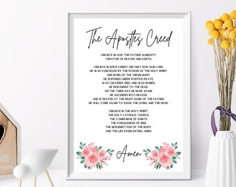 Apostles' Creed Prayer - Digital File Download - Etsy UK