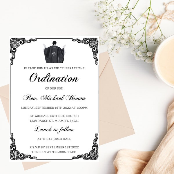 Priest Ordination Invitation - Etsy