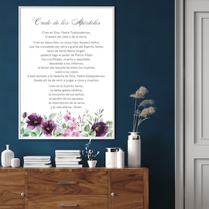 Credo De Los Apóstoles Imprimible Para Decorar El Hogar, Spanish Creed ...