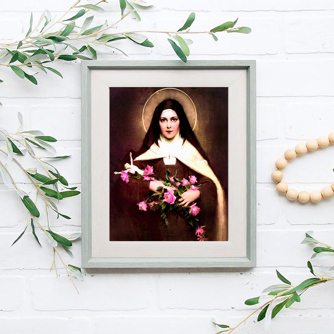 Saint Therese of Lisieux Poster 8x10, Catholic Saint Wall Print ...