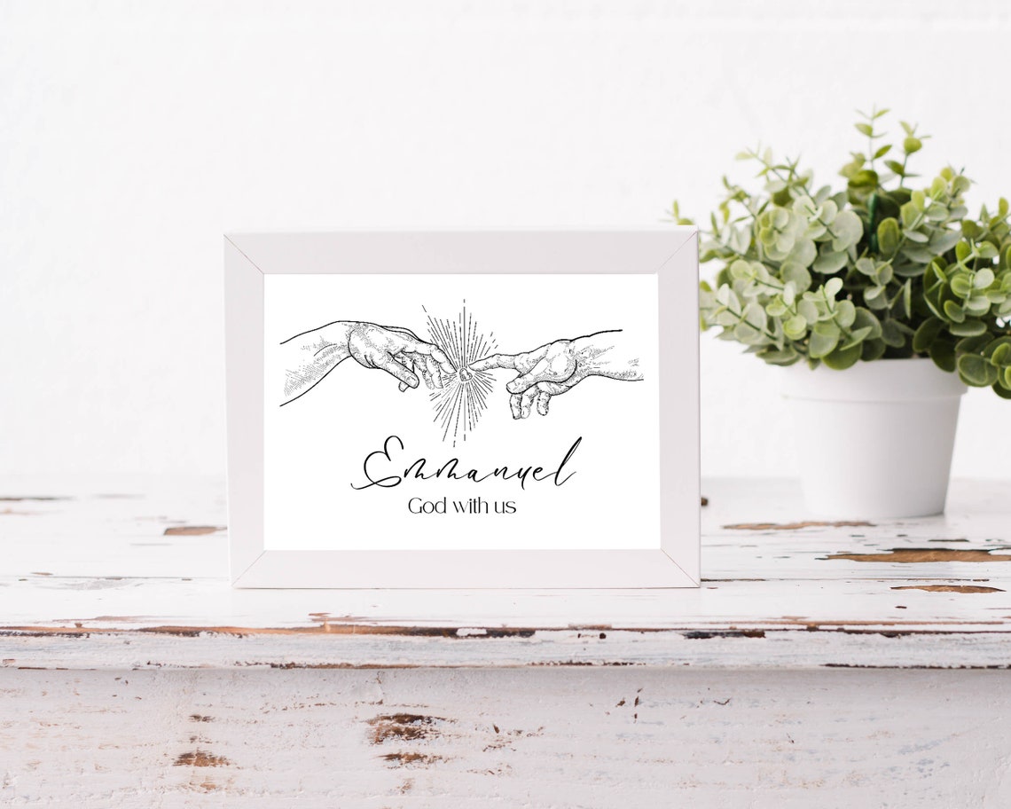 Emmanuel God With Us Printable Bible Verse Art Print - Etsy
