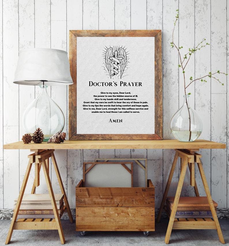 Doctor's Prayer Digital Download, Prayer for Doctors Printable, A ...