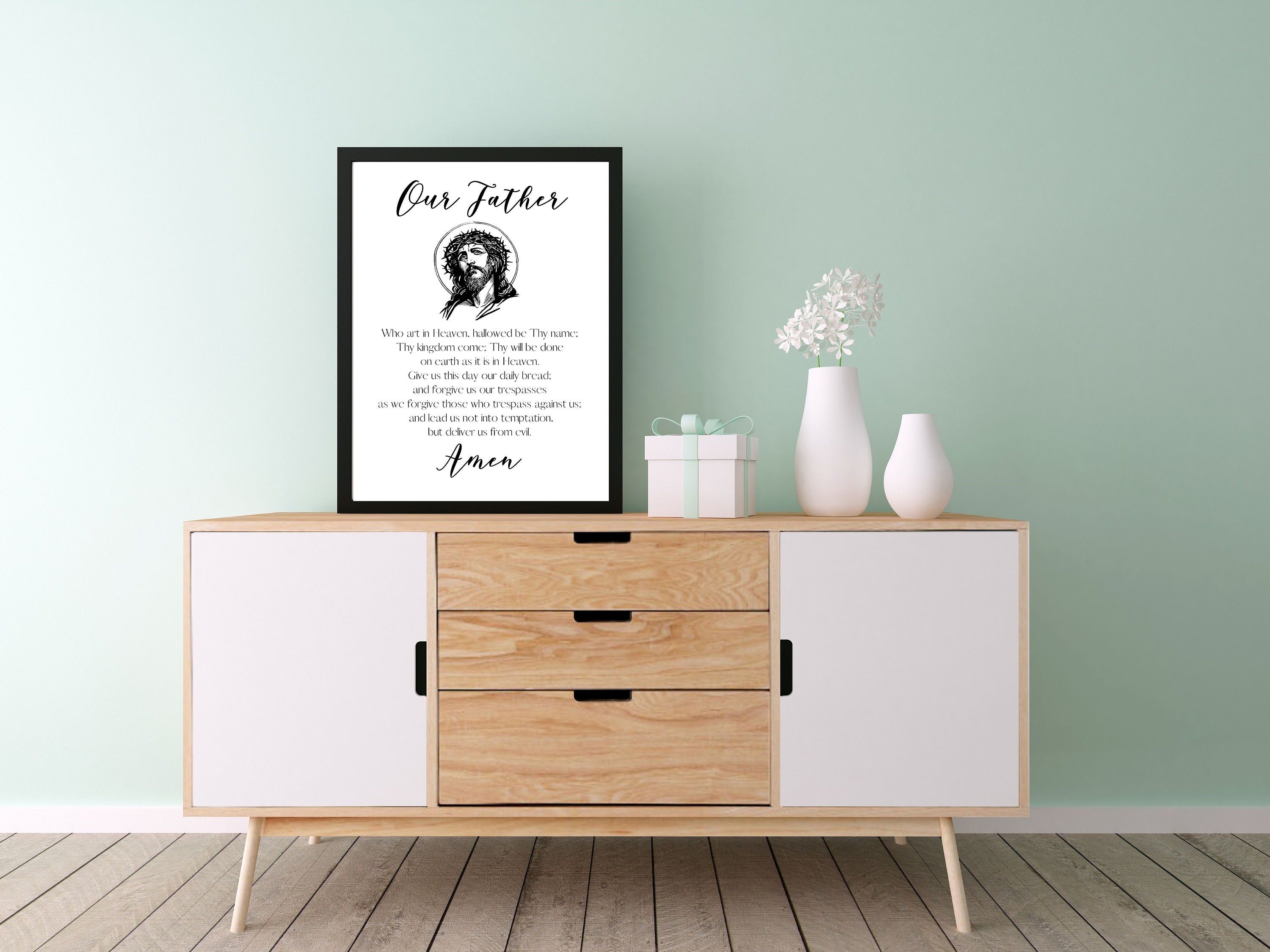 The Lord's Prayer Printable, Our Father Prayer Digital Download ...