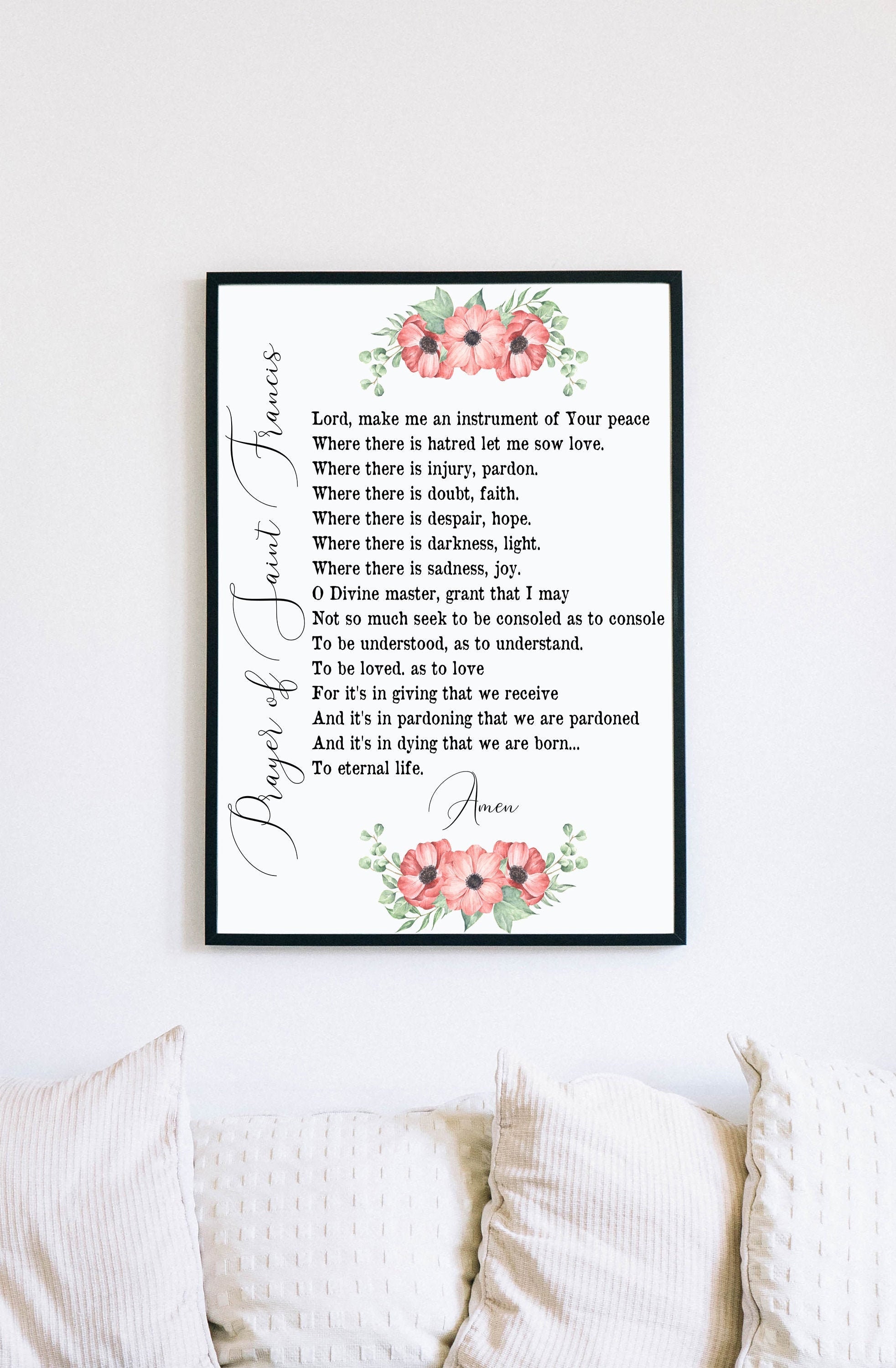 Prayer of Saint Francis Printable, Saint Francis Prayer Digital ...