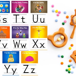 Catholic Alphabet Flash Cards for Kids, Catholic ABC for Children ...