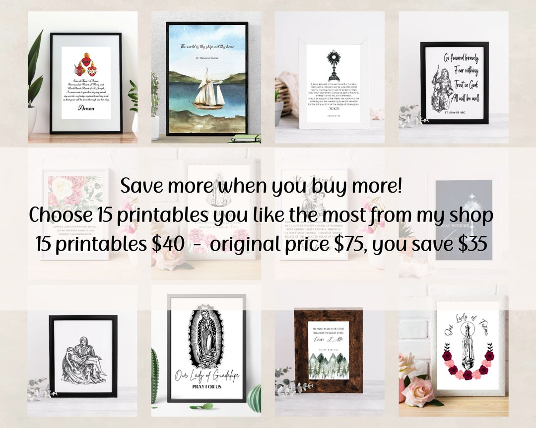 Catholic Printables Bundle, Catholic Digital Download Bundle, Catholic ...