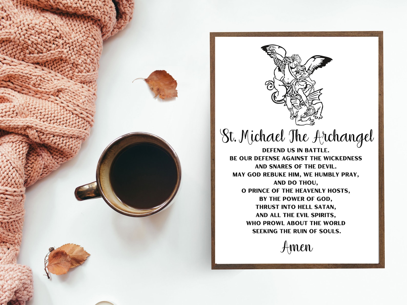 St. Michael the Archangel Prayer Printable, Saint Michael Wall Art ...
