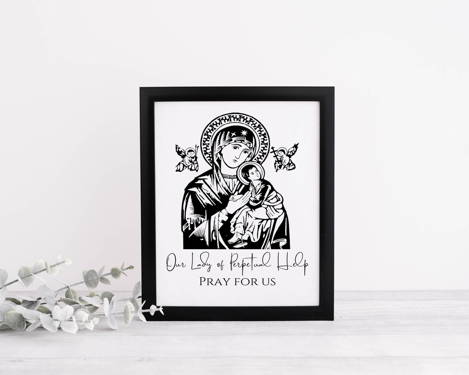 Our Lady of Perpetual Help Printable, Catholic Art Print 5x7, Catholic ...