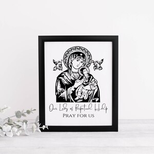 Our Lady of Perpetual Help Printable, Catholic Art Print 5x7, Catholic ...