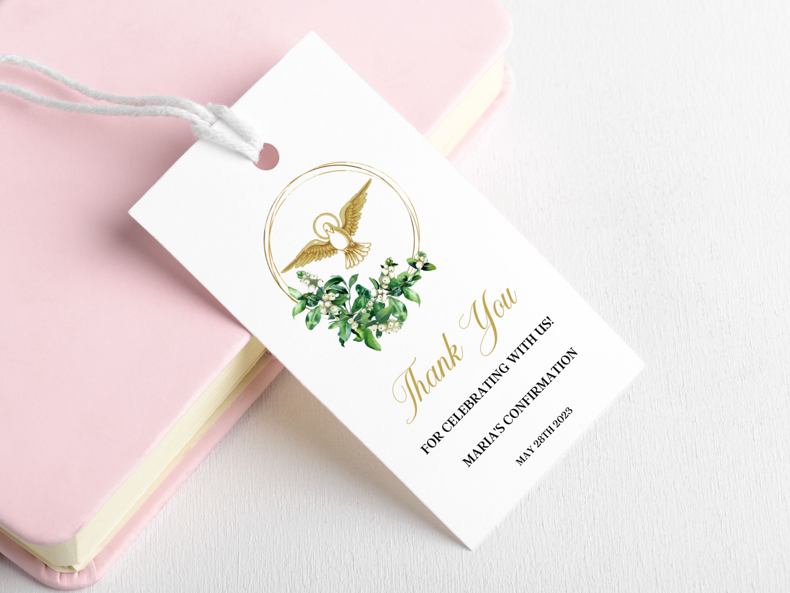 Confirmation Thank You Tag, Sacrament of Confirmation Digital Tag ...