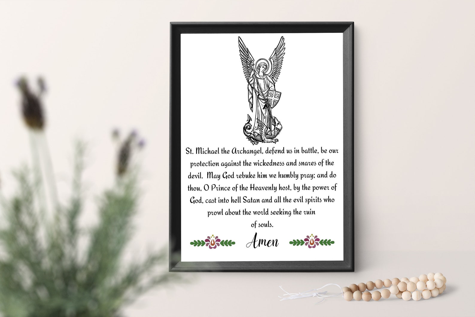 St. Michael Prayer Printable/saint Michael Print Art/catholic Wall Art ...