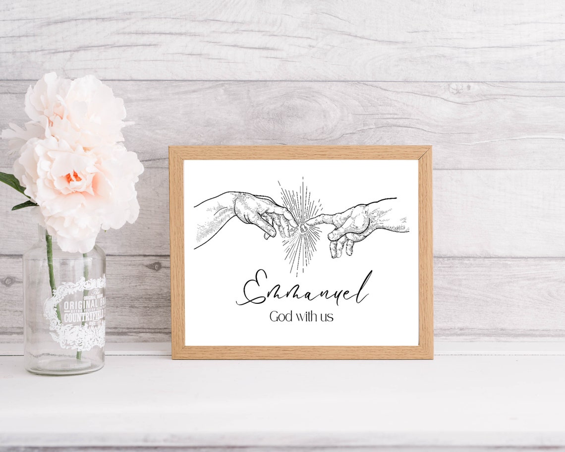 Emmanuel God With Us Printable Bible Verse Art Print - Etsy
