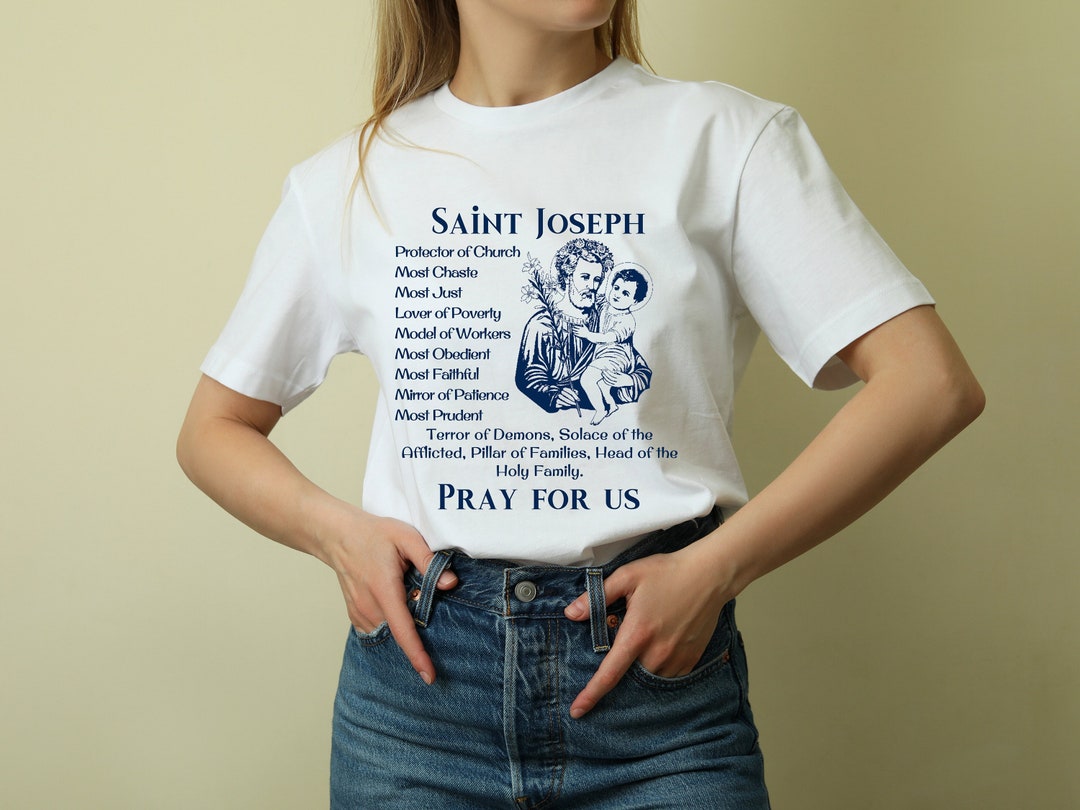 Litany of Saint Joseph Short-sleeve Unisex T-shirt, Saint Joseph Tee ...