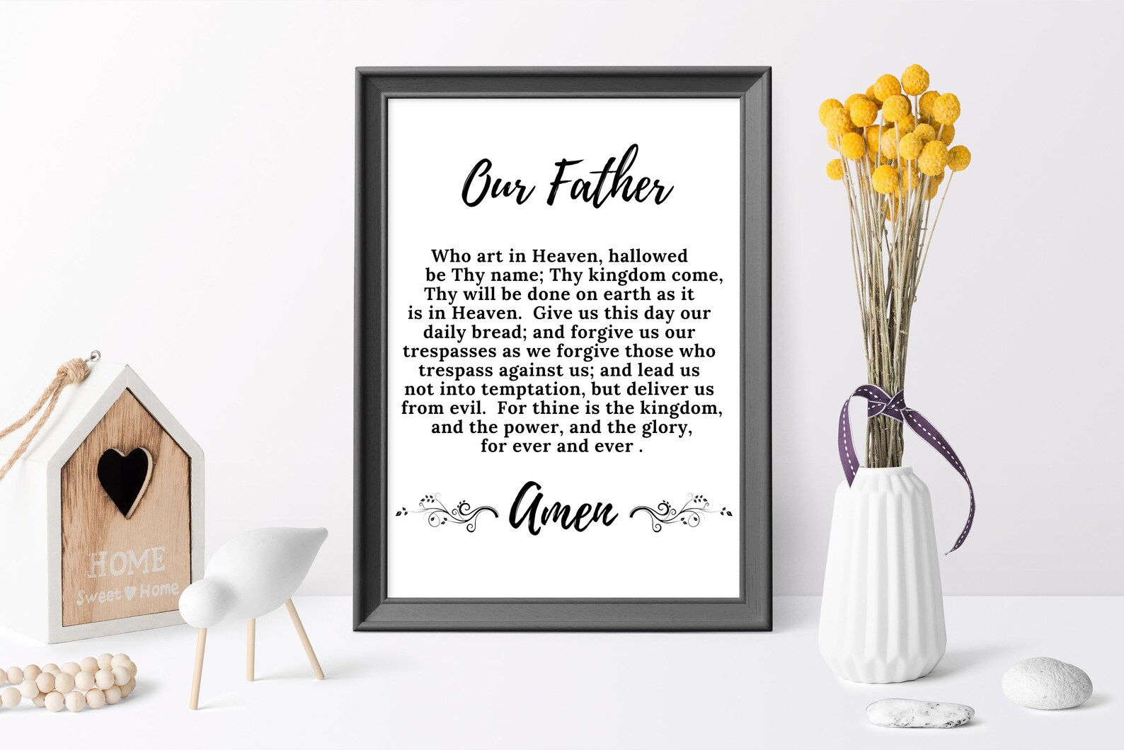 Our Father Prayer Printable/our Father Wall Decor | Etsy
