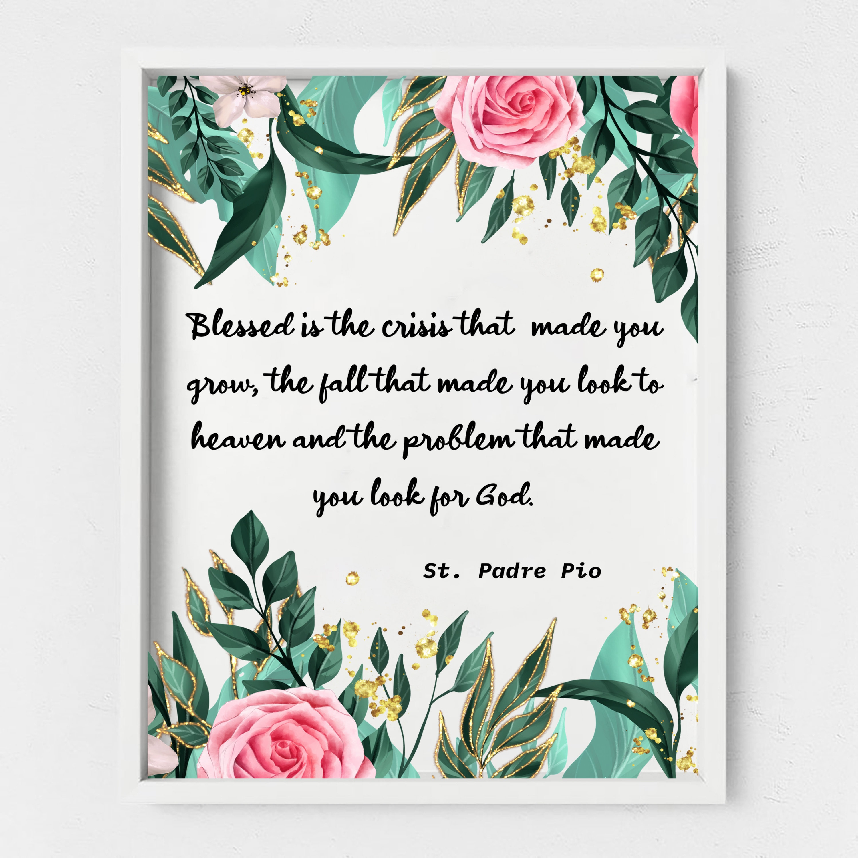 St. Padre Pio Quote Printable: Catholic Saint Art (5x7, 8x10, 11x14 PDF ...