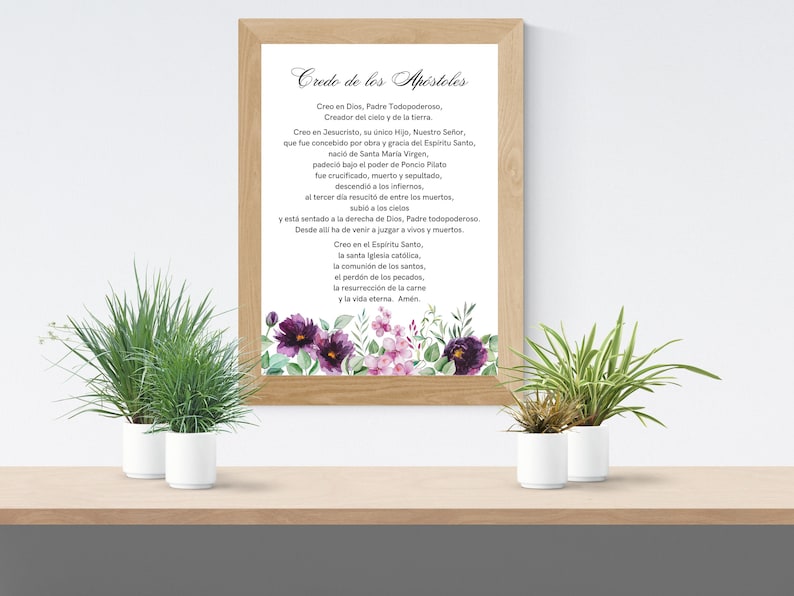 Credo De Los Apóstoles Imprimible Para Decorar El Hogar, Spanish Creed ...