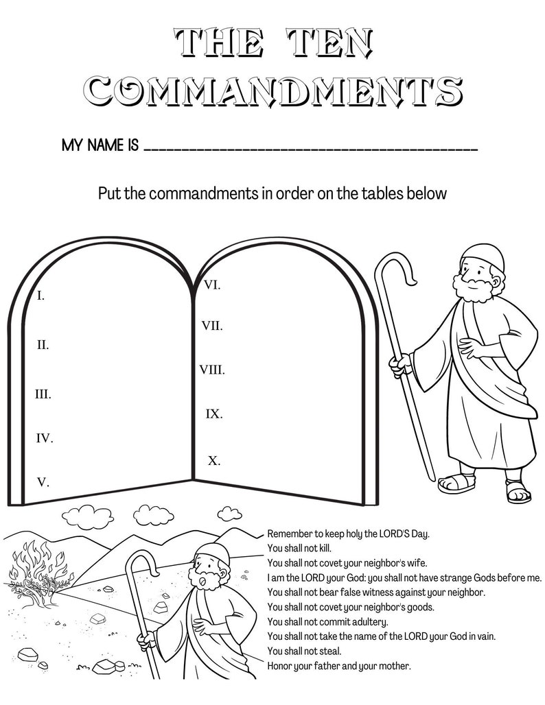 Catholic Worksheets Bundle for Kids Catholic Activities - Etsy