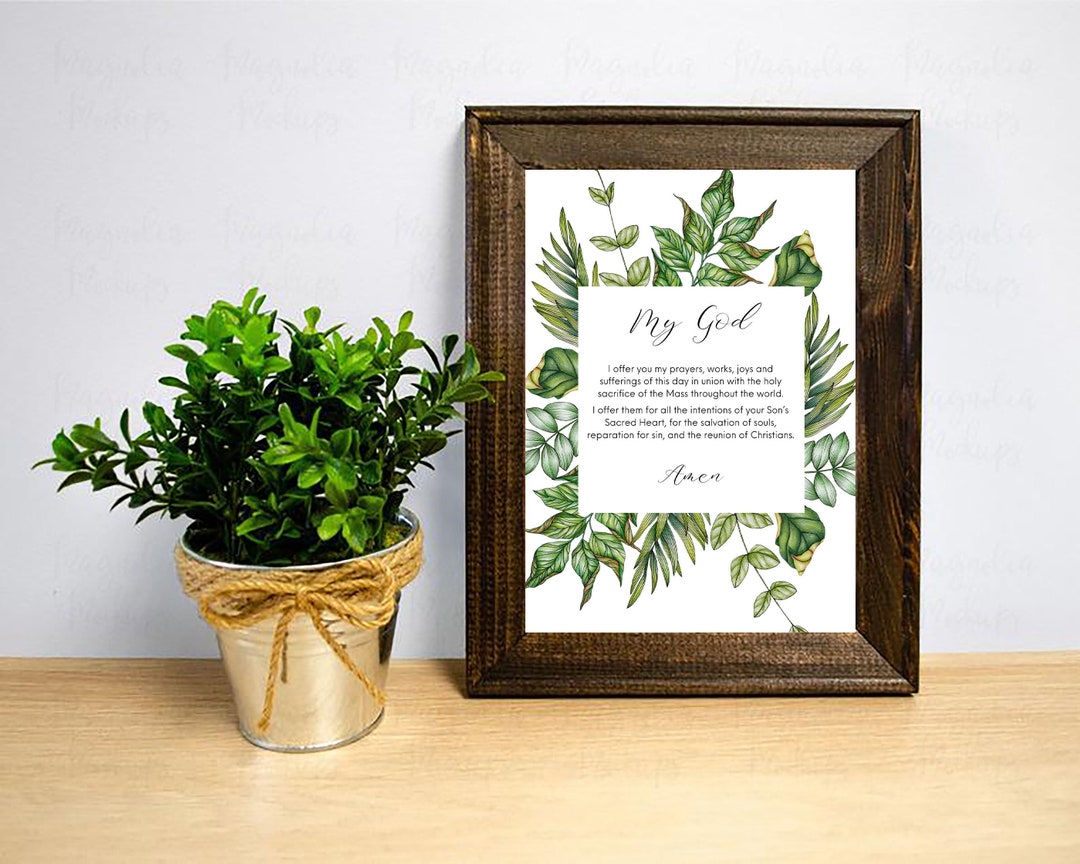 Morning Offering Prayer Digital Download 5x7, Morning Offering Prayer ...