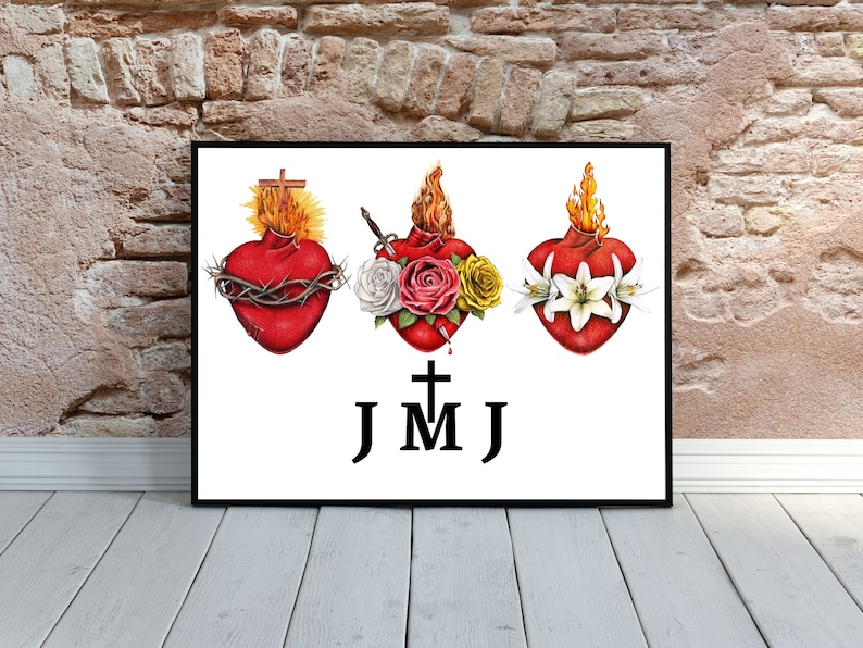 JMJ Printable Jesus Mary and Joseph Digital Download | Etsy