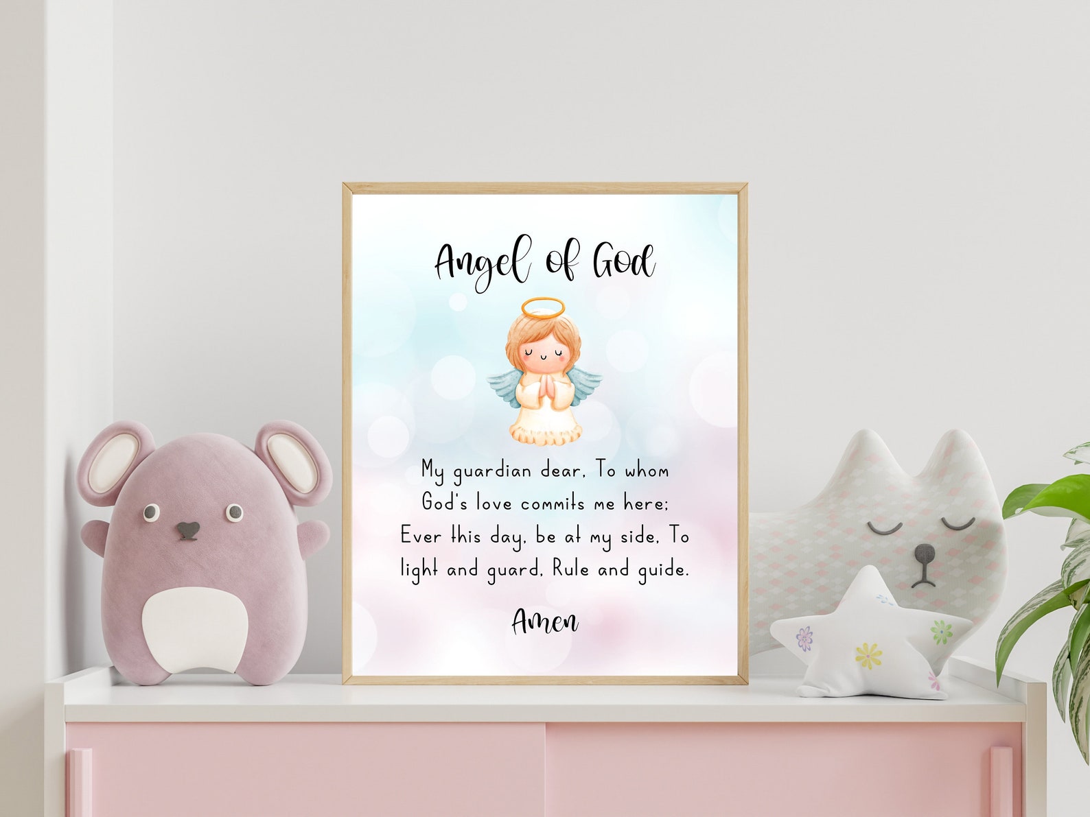 Angel of God Prayer Printable Angel Prayer Kids Print Kids - Etsy