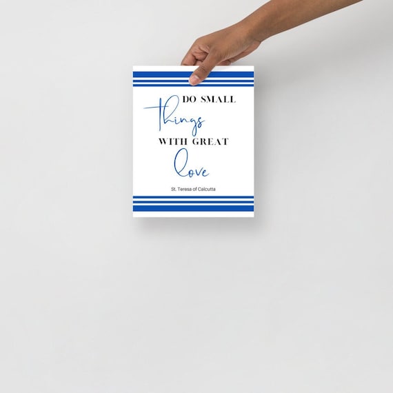 Mother Teresa of Calcutta Wall Art Do Small Things With Great - Etsy