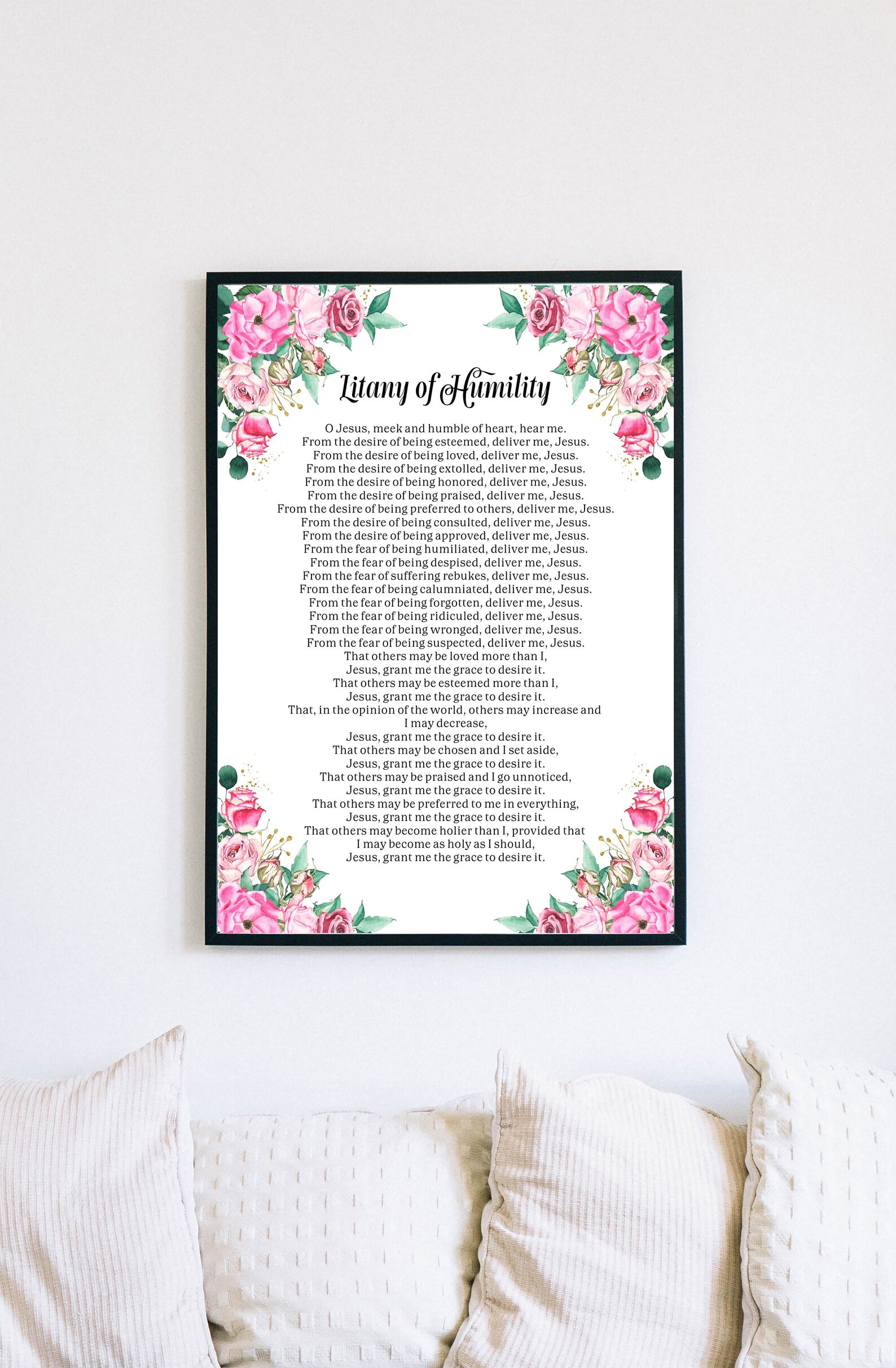 Litany of Humility Printable, Catholic Prayer Digital Download ...