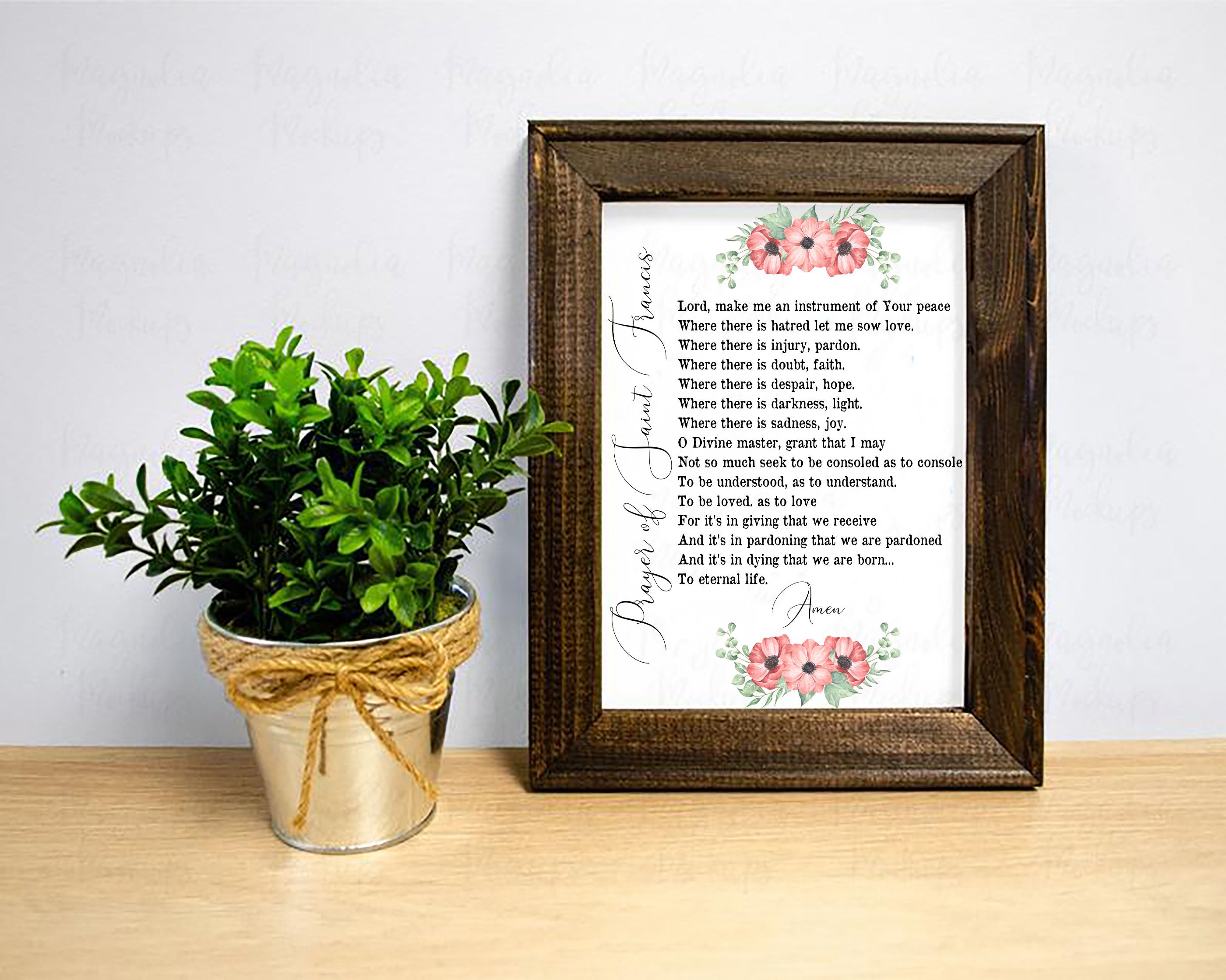 Prayer of Saint Francis Printable, Saint Francis Prayer Digital ...