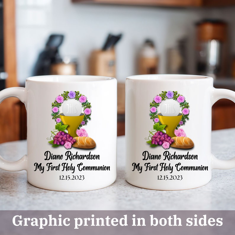 Personalized First Holy Communion Mug: Catholic Sacrament Gift - Etsy
