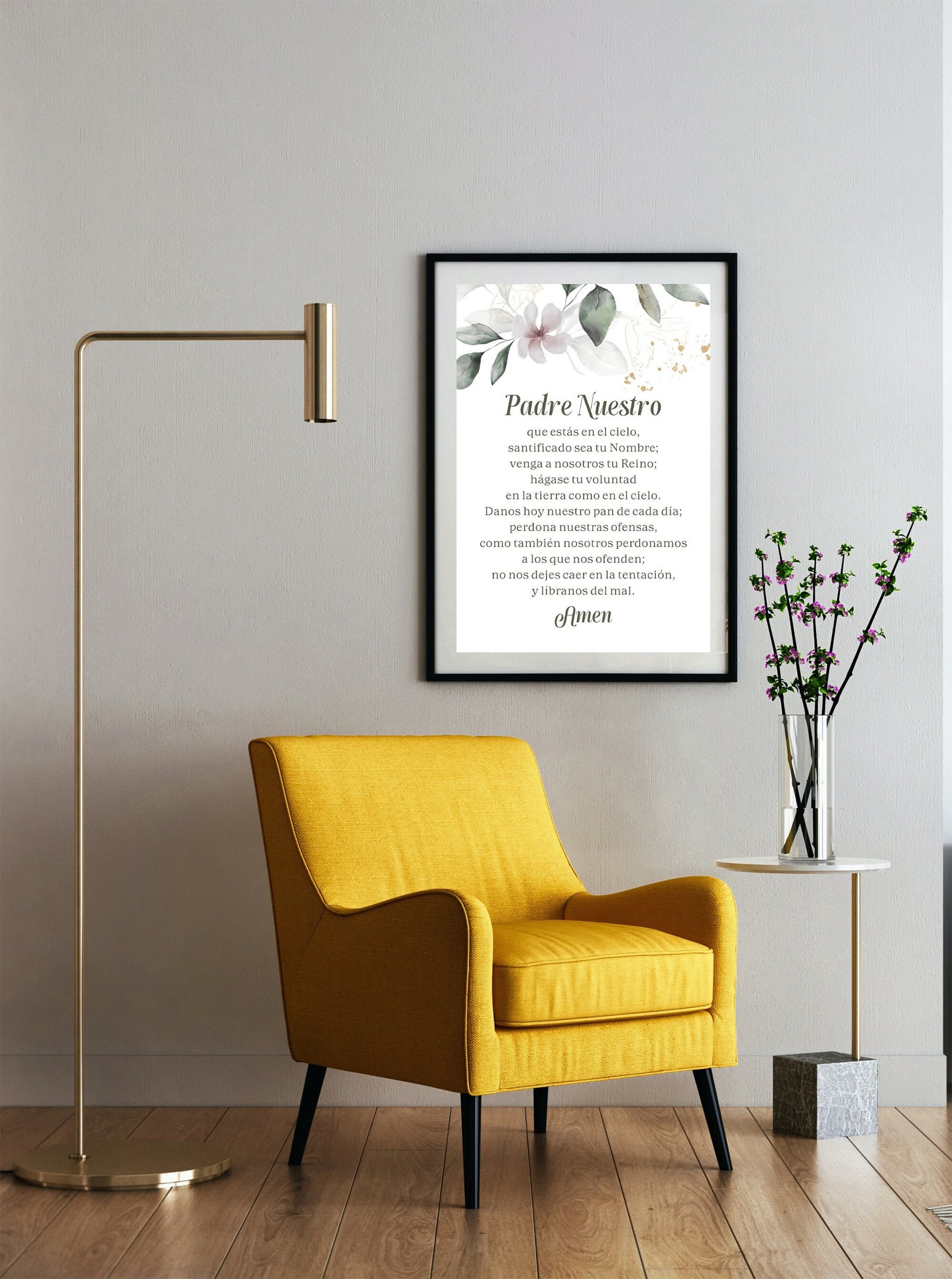 Padre Nuestro Oracion Print Art, Oracion Padre Nuestro Spanish ...