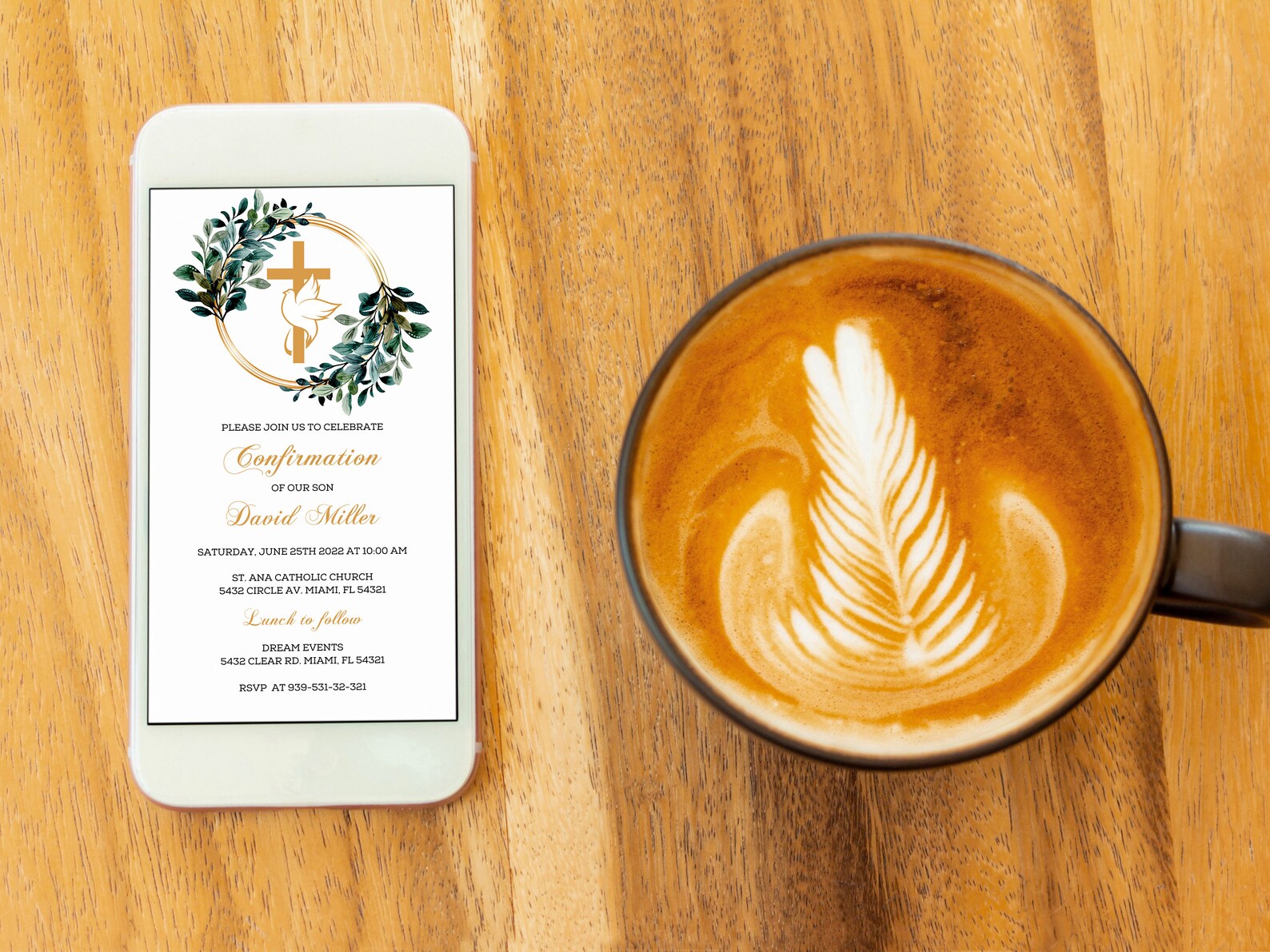 Confirmation Electronic Invitation, Sacrament of Confirmation Digital ...