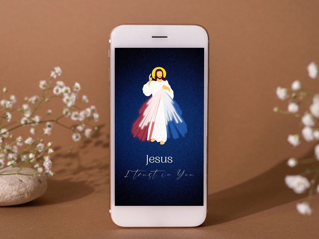 Divine Mercy Phone Wallpaper: Catholic Lock Screen (JPEG Digital ...
