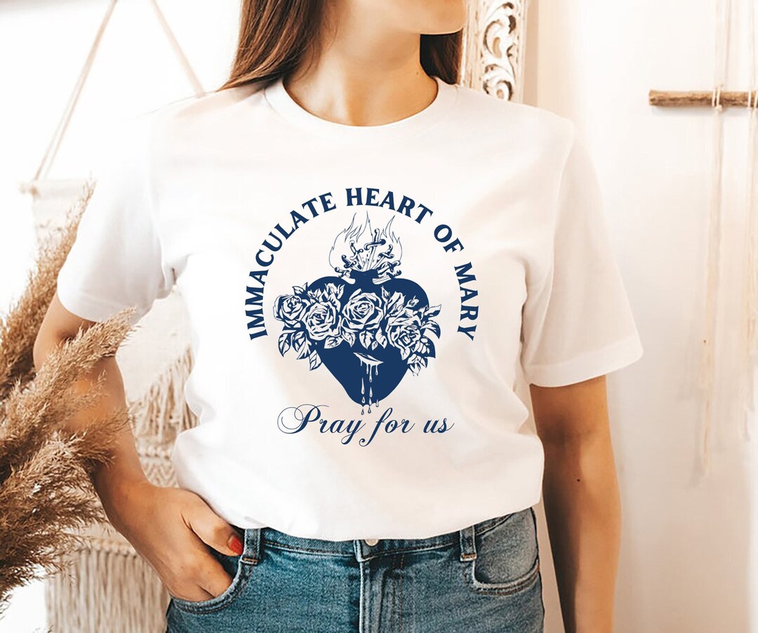 Immaculate Heart of Mary T-shirt: Unisex Catholic Apparel - Etsy