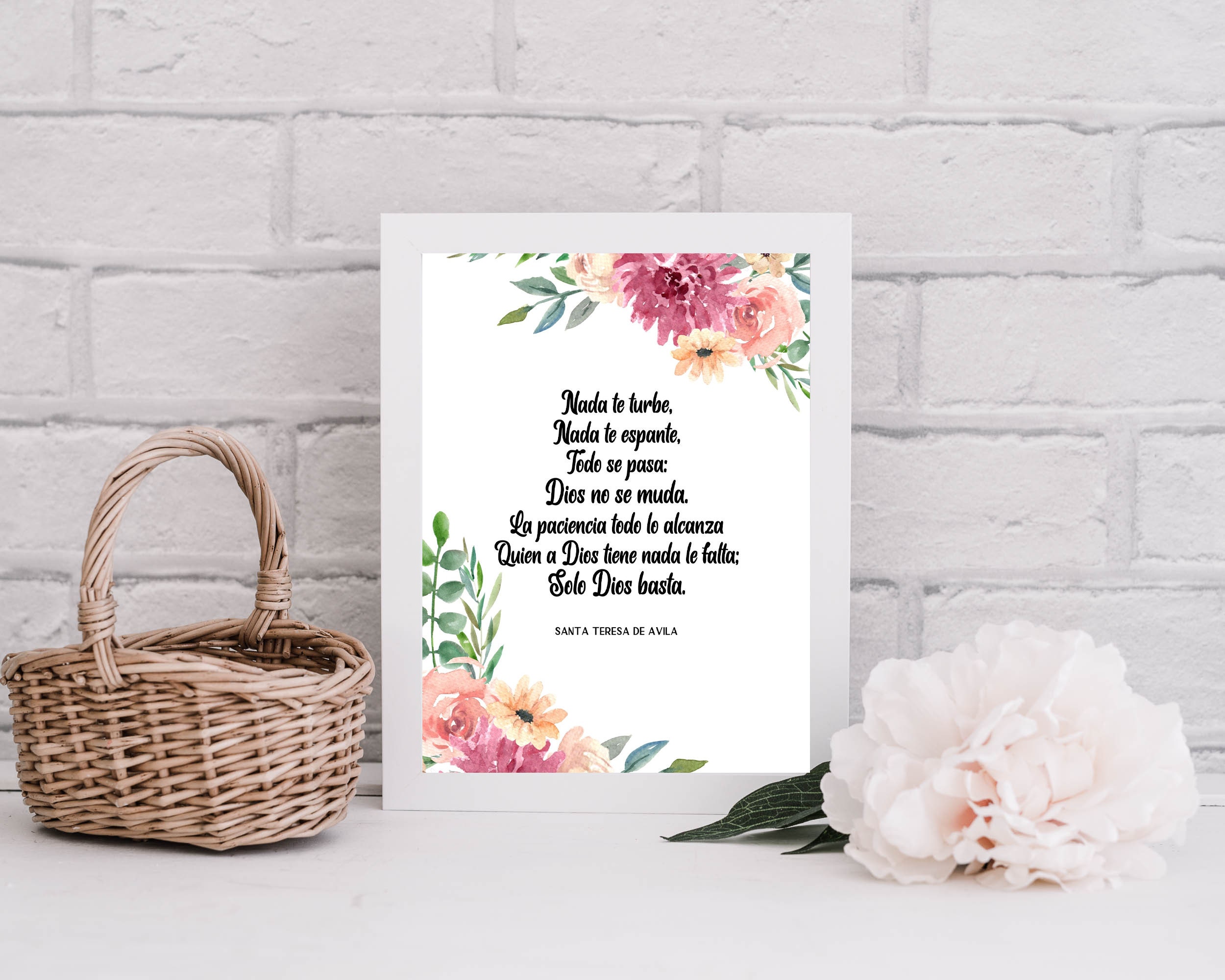Oracion Santa Teresa De Avila, Nada Te Turbe Nada Te Espante Oracion ...