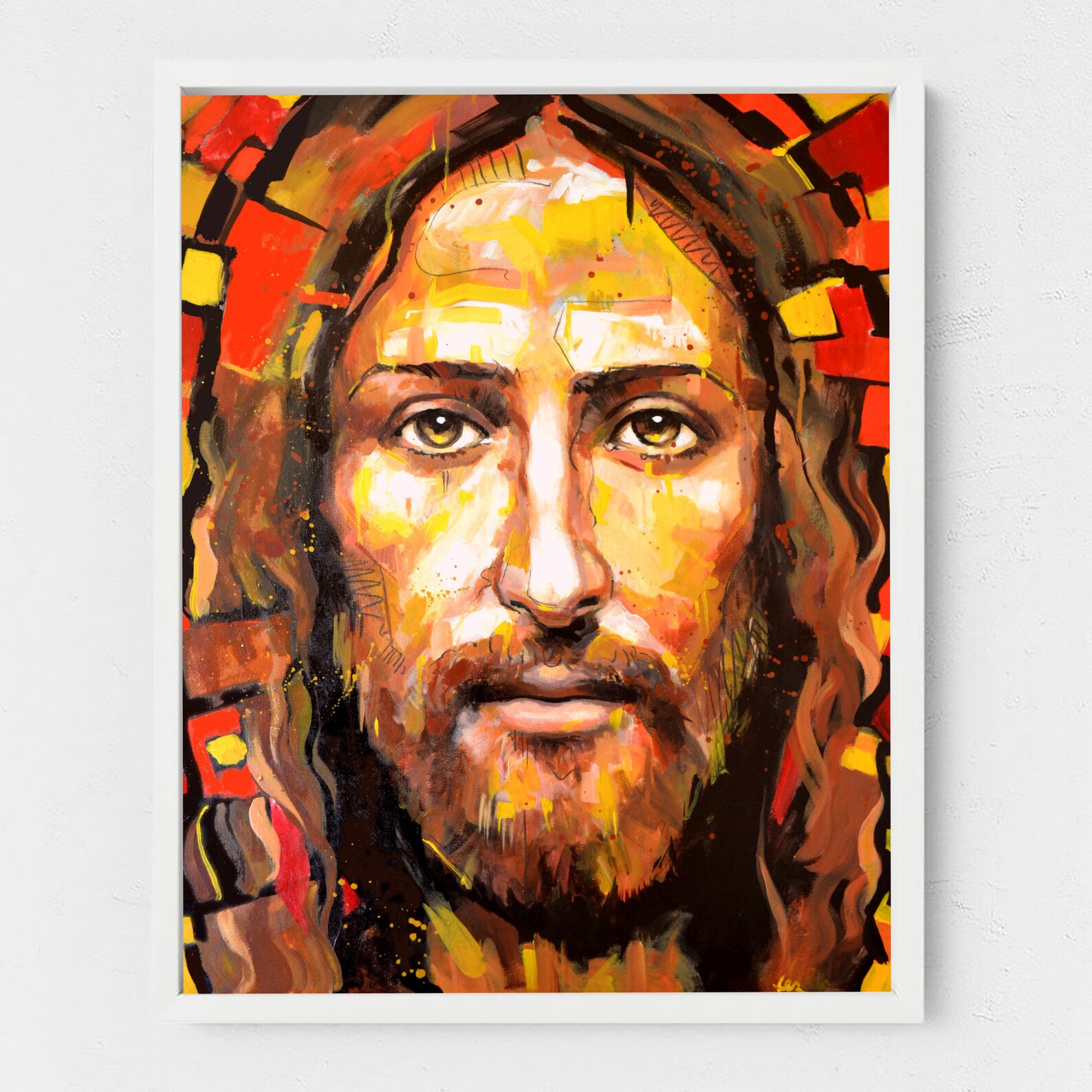 Jesus Wall Art Face of Jesus Print Art 8x10 Print Catholic | Etsy