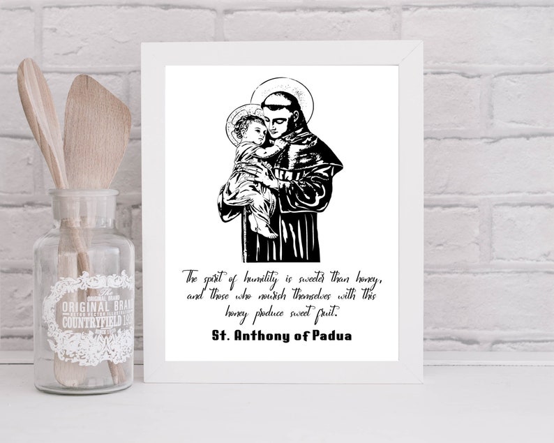 St. Anthony of Padua Printable, St. Anthony of Padua Quote Print ...