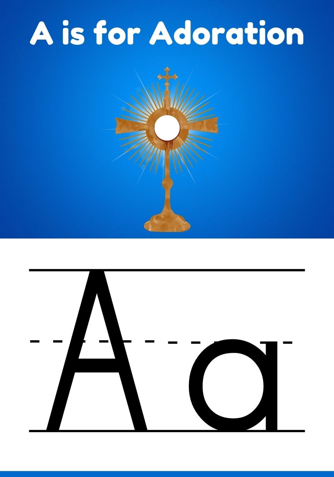 Catholic Alphabet Flash Cards for Kids Catholic ABC for - Etsy