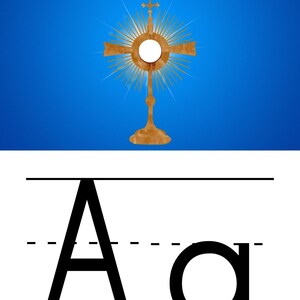 Catholic Alphabet Flash Cards for Kids, Catholic ABC for Children ...