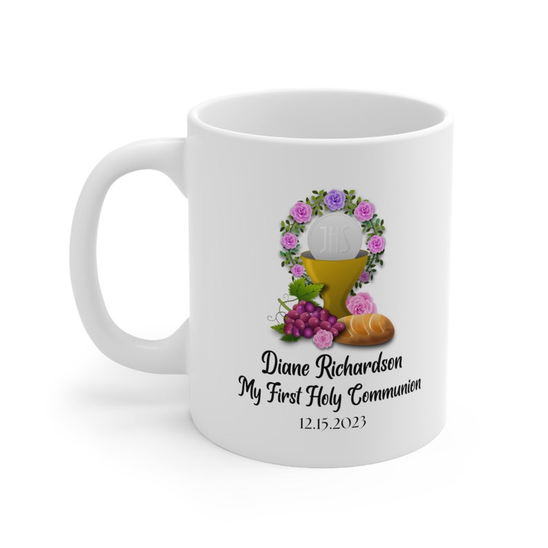 Personalized First Holy Communion Mug: Catholic Sacrament Gift - Etsy