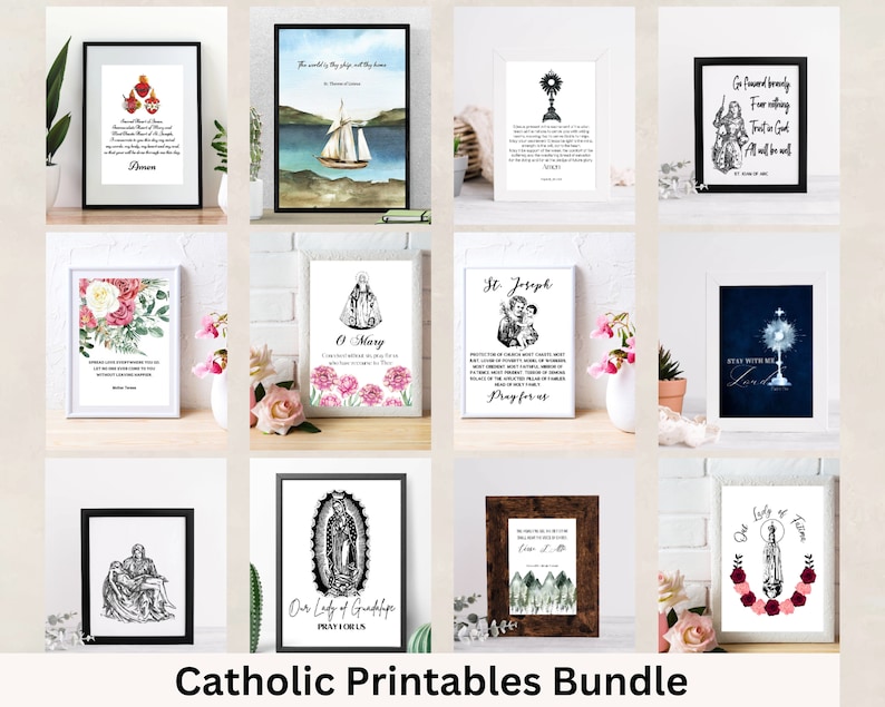 Catholic Printables Bundle Catholic Digital Download Bundle - Etsy