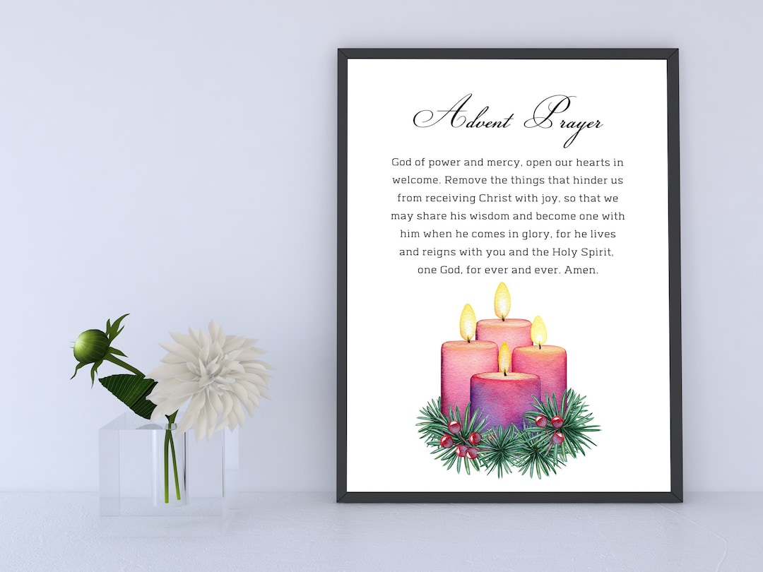 Advent Prayer Art Print: Catholic Christmas Decor (digital Download) - Etsy