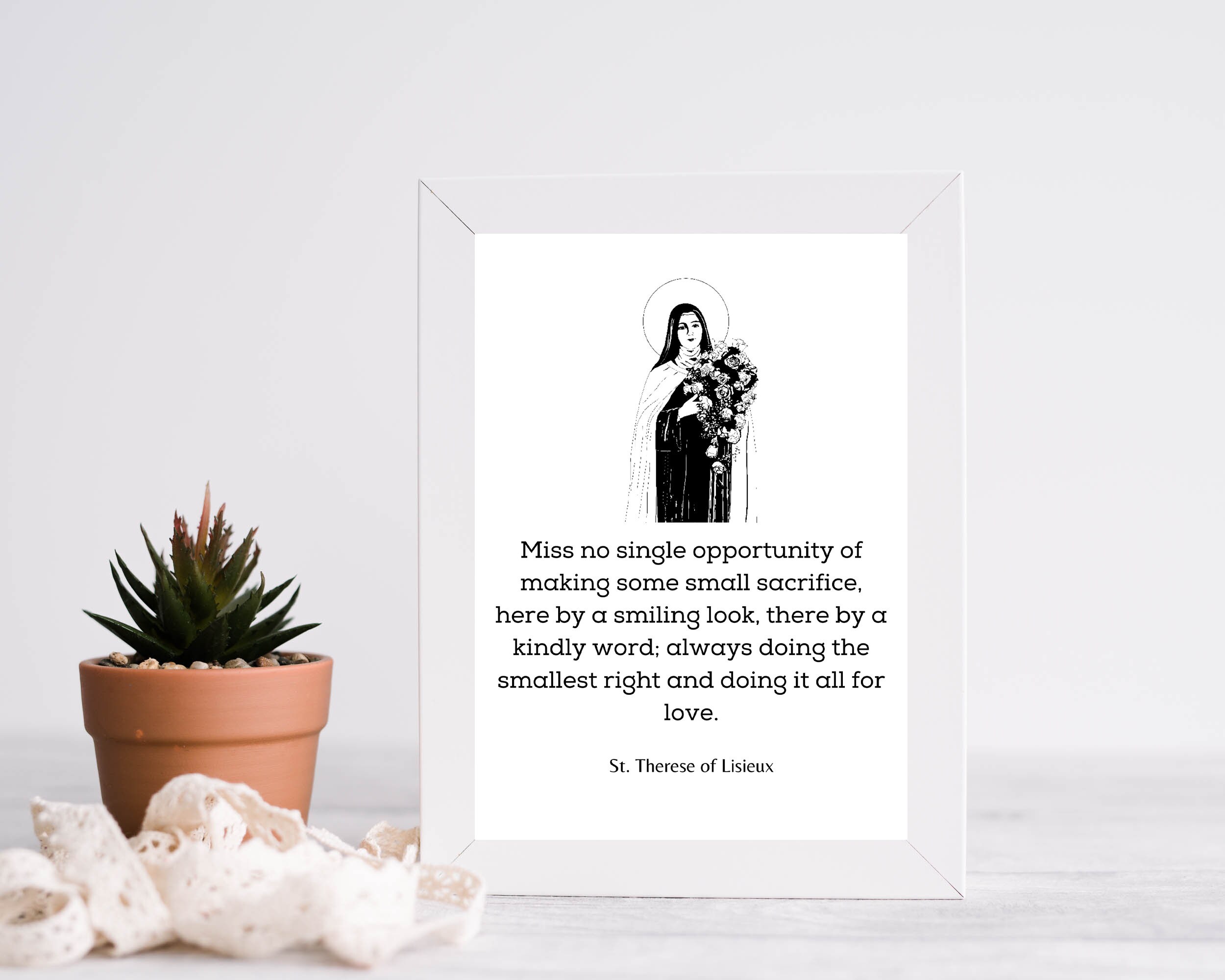 St. Therese of Lisieux Quote Printable Miss No Single - Etsy